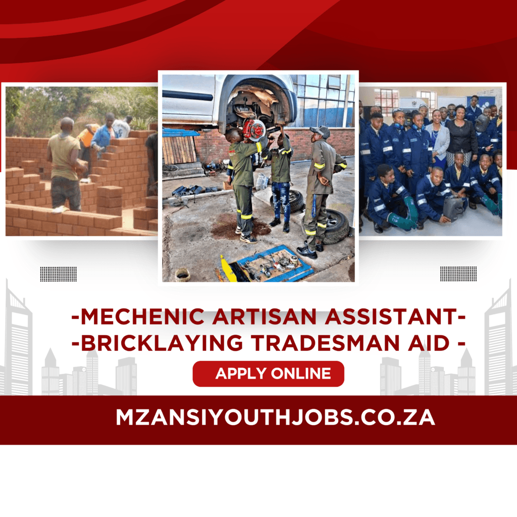 Artisan Assistant For Mechanical Engineering And Bricklaying - Mzansi Youth Jobs